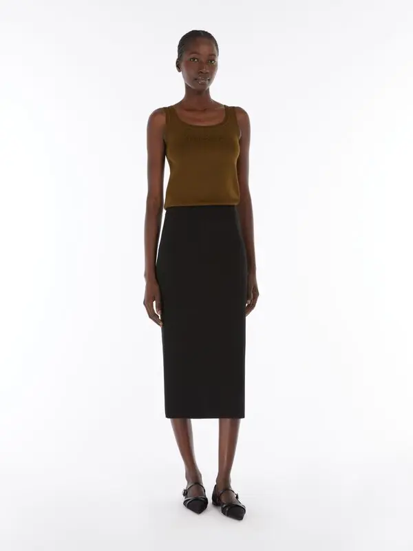 Max Mara Viscose CrêPe Top - Olive Green - 30% Off | Editorialist